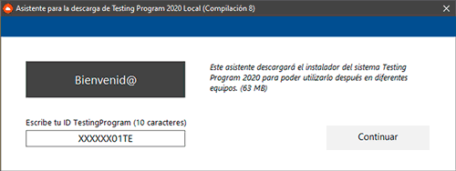 Descargar los instaladores de Testing Program Local | Testing Program